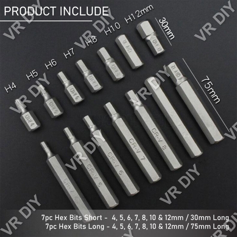 40pcs/set Hex Star Spline Torx Socket Screwdriver Bit Set – VR DIY