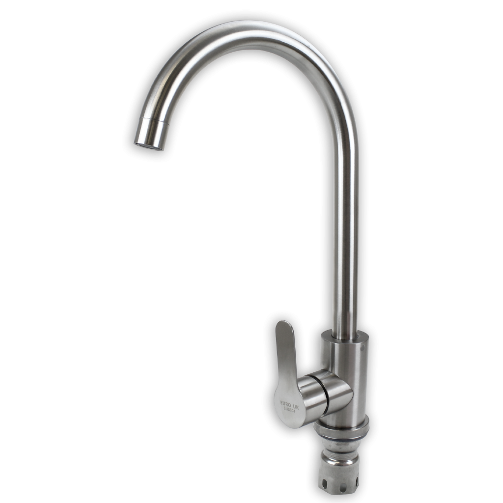 922 EURO UK 304 Stainless Steel Kitchen Cold Hot Water Mixer Pillar Arc ...
