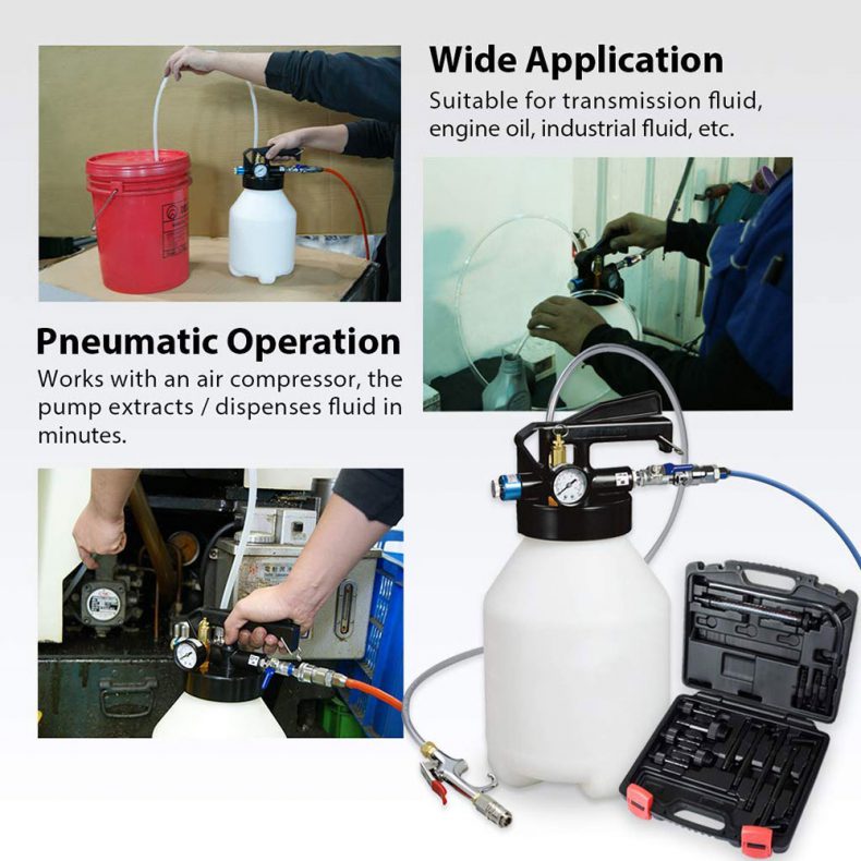 2 Way 6L ATF Pneumatic Fluid Extractor Dispenser Automatic Transmission ...