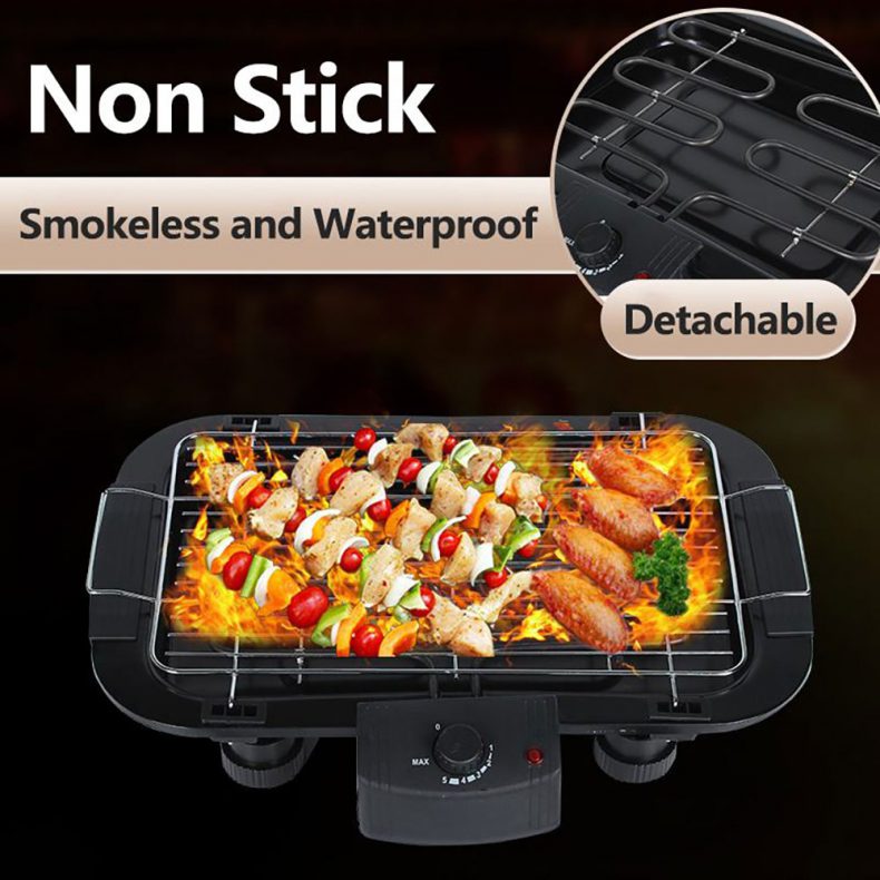 Electric Barbecue Grill 2000W BBQ Teppanyaki Grill – VR DIY