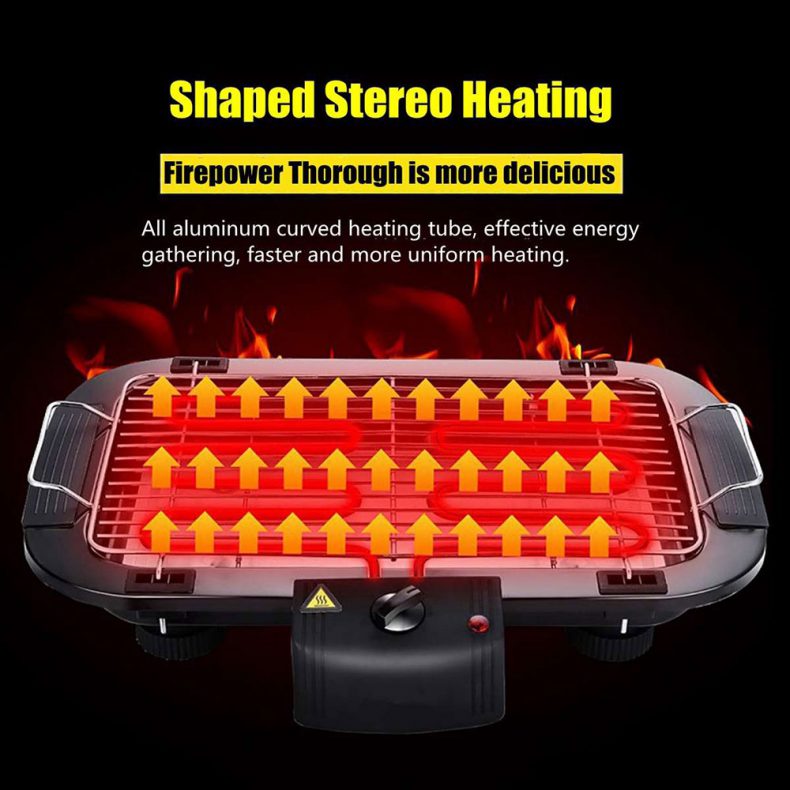 Electric Barbecue Grill 2000W BBQ Teppanyaki Grill – VR DIY