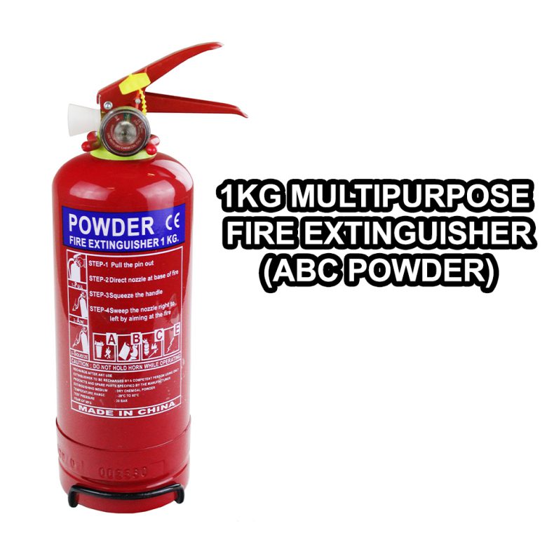 Portable 1KG Multipurpose Fire Extinguisher ABC Powder Type – VR DIY