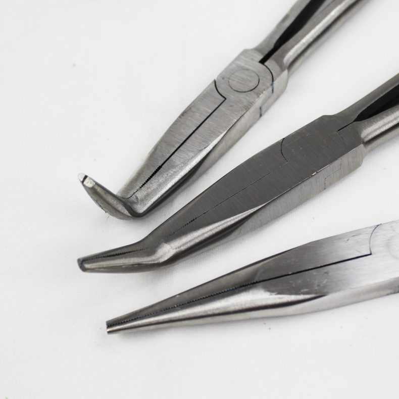 11″ Inches CR-V Extra Long Nose Pliers Straight / 45 degree / 90 degree ...