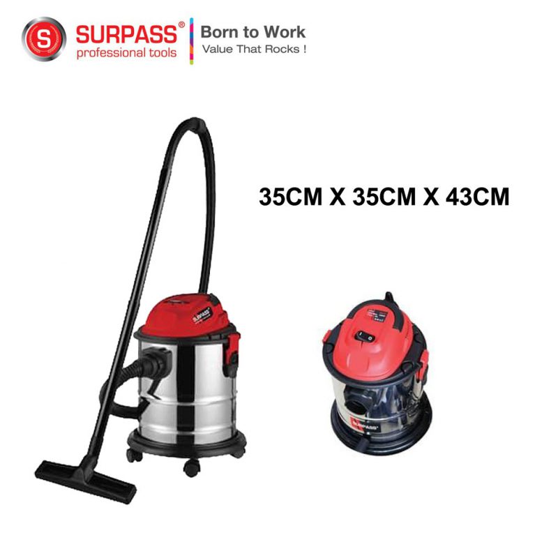 Surpass 20L Vacuum Cleaner 1000W Electric Wet & Dry Household Powerful ...