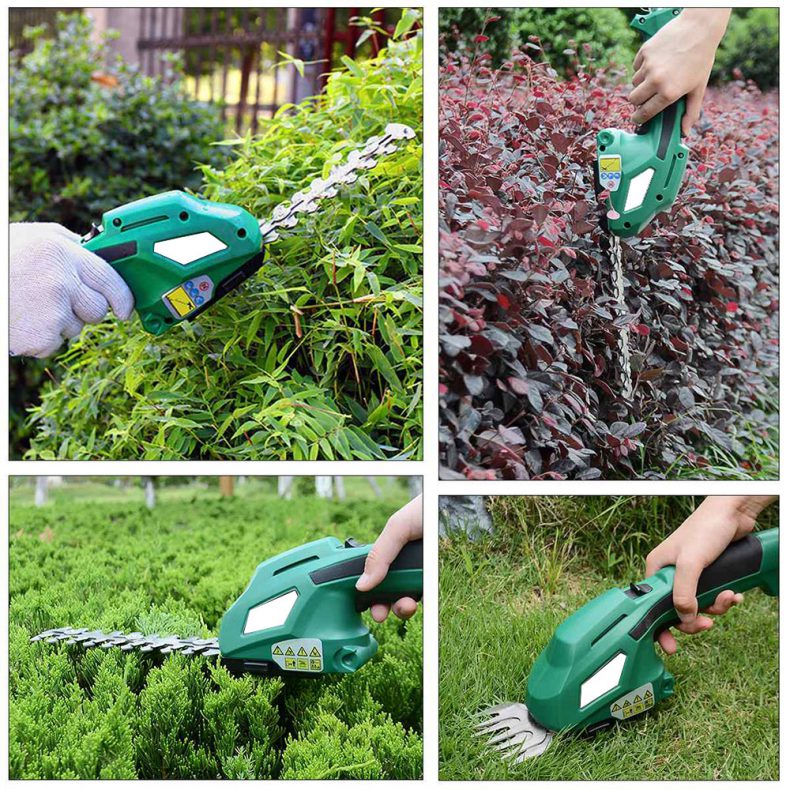 Grass Cutter and Branch Trimmer Cordless 2 in 1 Cordless Electric Grass ...