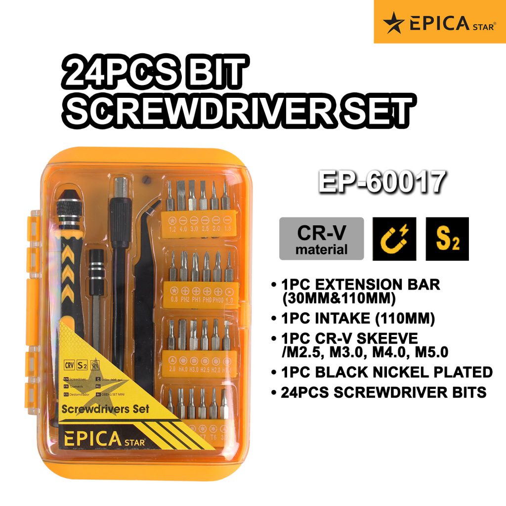EPCIA Star 24pcs Precision Micro Screwdriver Bit Set with Flexible ...