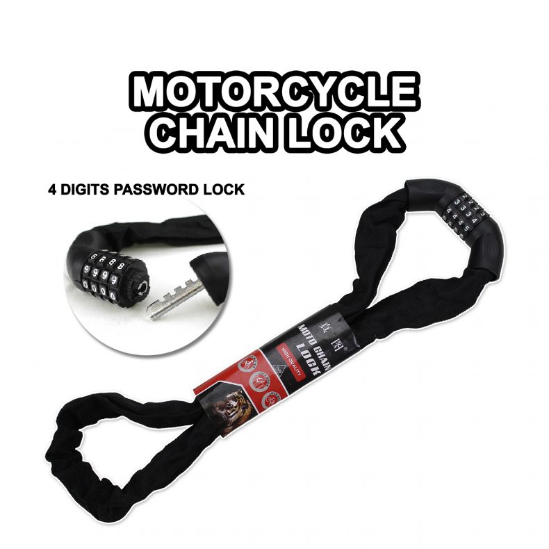 4 Digits Password Chain Lock Anti-Thief Steel Cable Chain – VR DIY