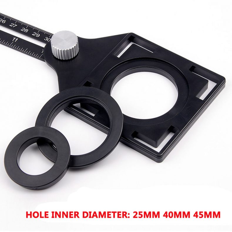 3 Folding Adjustable Multi-Angle Aluminum Measuring Rulers Hole Locator ...