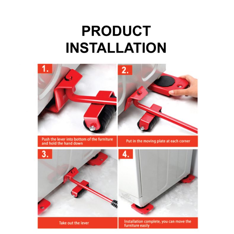 Portable Heavy Duty Furniture Lifter Roller with Easy Slide – VR DIY