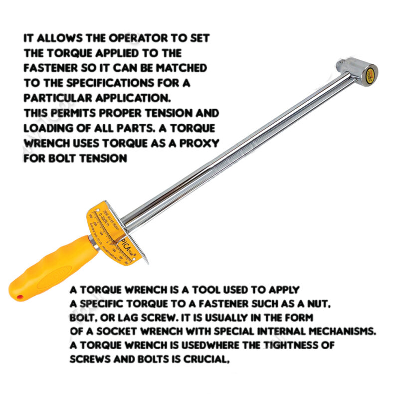 EPICA STAR Pointer Type 1/2″ Torque Wrench EP-50597 300N.m Dual Drive ...