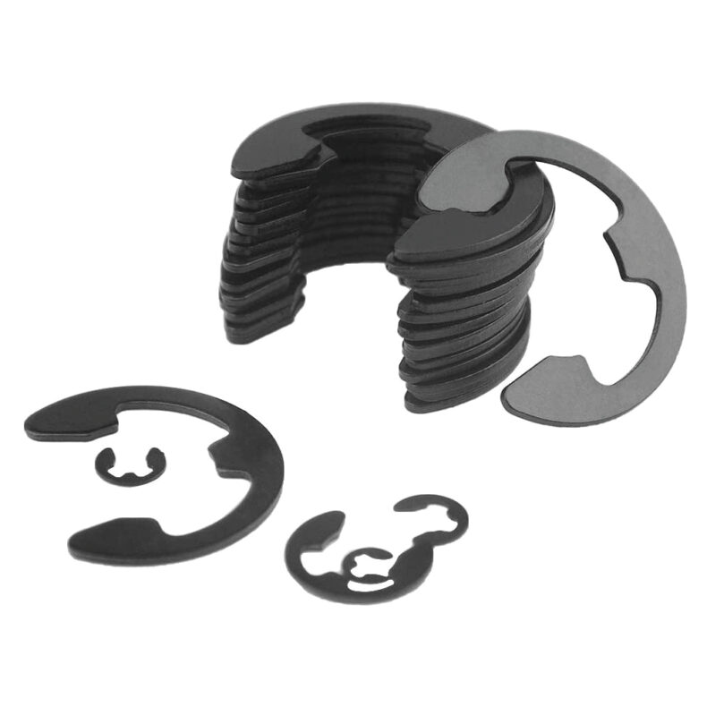 300pcs Carbon Spring Steel E-clip Washer Assortment 9 Sizes Retaining ...