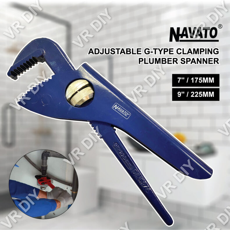 Navato Adjustable G-type Clamping Plumber Spanner 7inch 9inch Universal ...