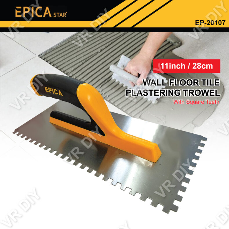 EPICA STAR Plastering Trowel With Square Teeth EP-20107 Wall Floor Tile ...