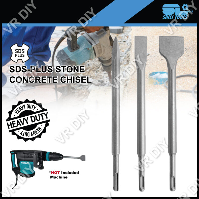 (3pcs/Set) SHILI TOOLS SDS-Plus Stone Concrete Chisel Set 250mm Flat ...