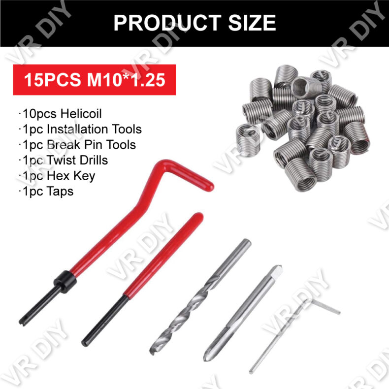 25pcs/15pcs Thread Repair Insert Tool Kit M5/M6/M8/M10/M12 Metric ...