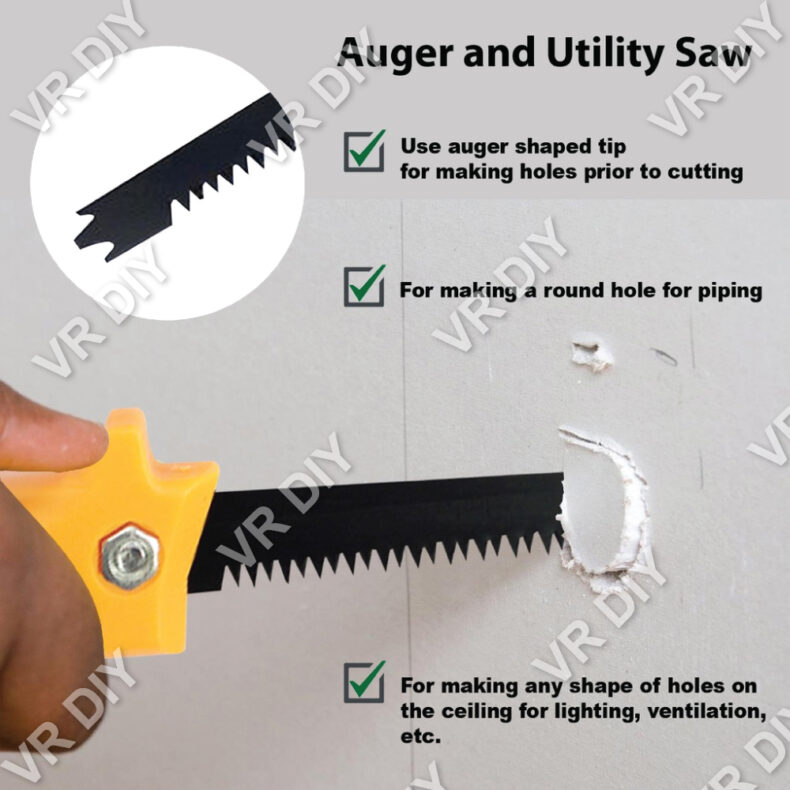 Wall Board Saw 300mm Auger and Utility 2in1 Saw Tool 11.5Inch Cutting ...