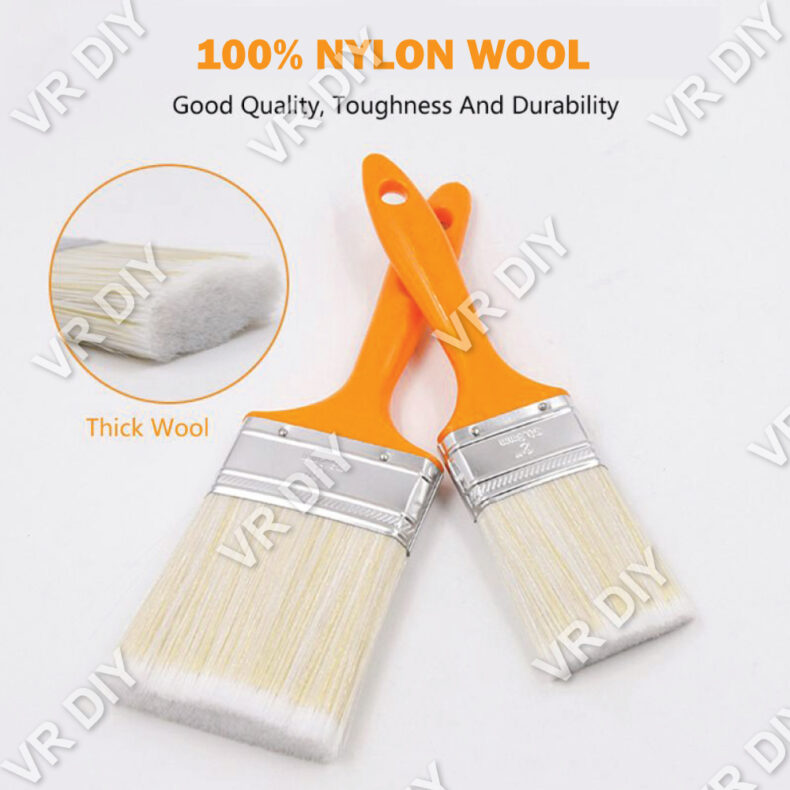 EPICA STAR Paint Brush 1″/1.5″/2″/2.5″/3″/4″ Nylon Wool Paint Brush ...