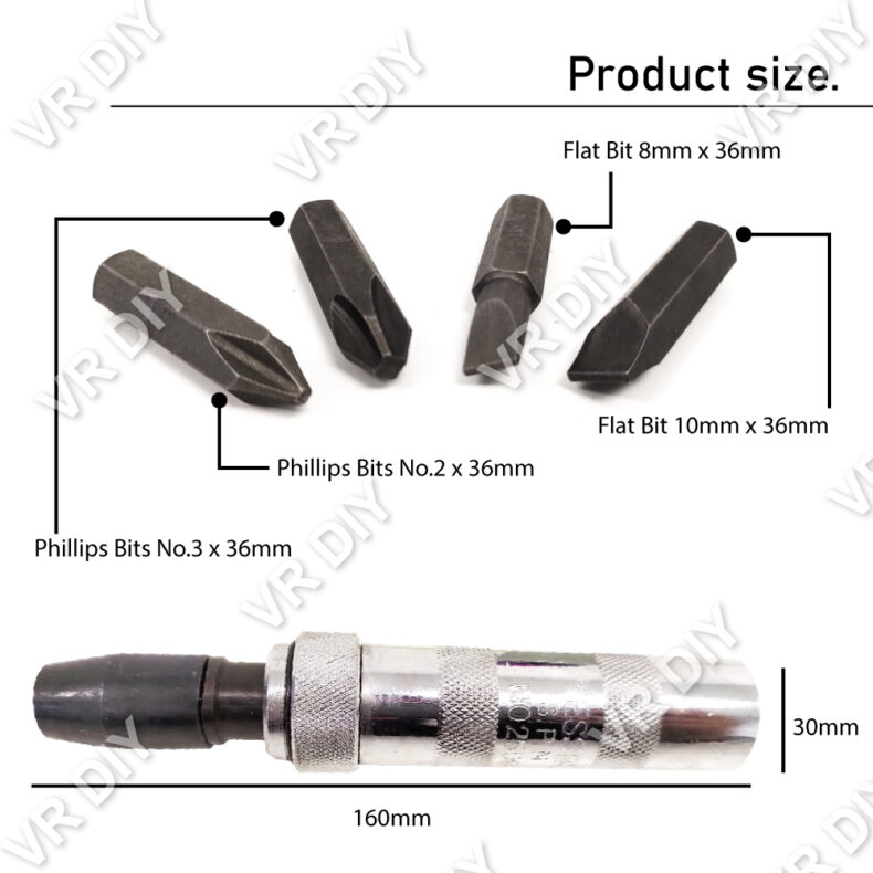 Vessel Impact Driver With 4 Bits Screw Loosening Tool Set Heavy Duty ...