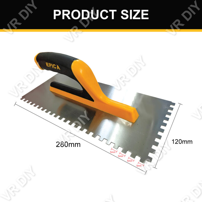 EPICA STAR Plastering Trowel With Square Teeth EP-20107 Wall Floor Tile ...