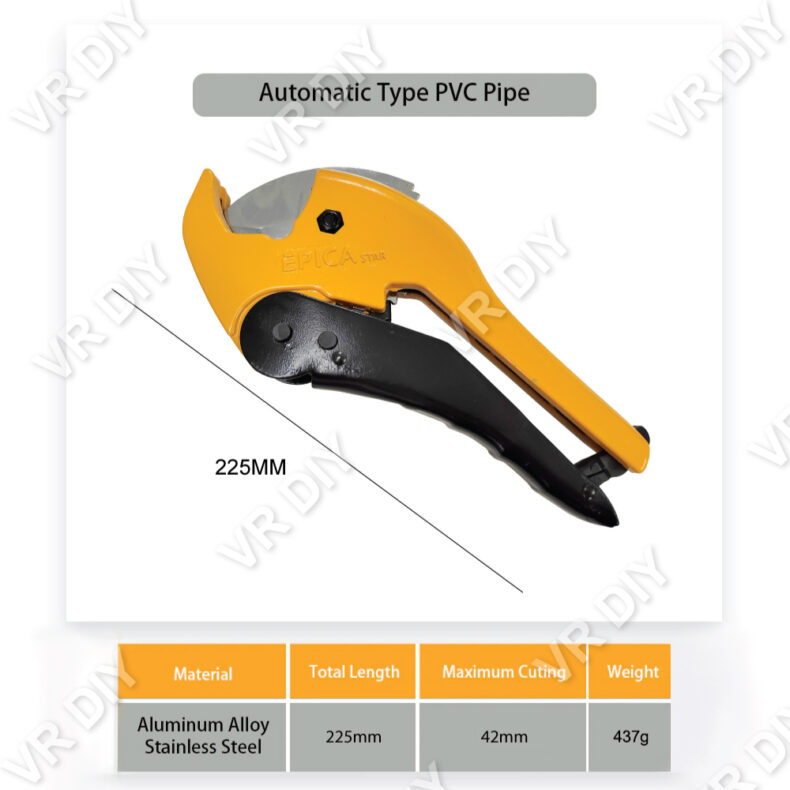 EPICA STAR PVC Pipe Cutter 225mm EP-30048 Plumbing Hand Tool 42mm Cut ...