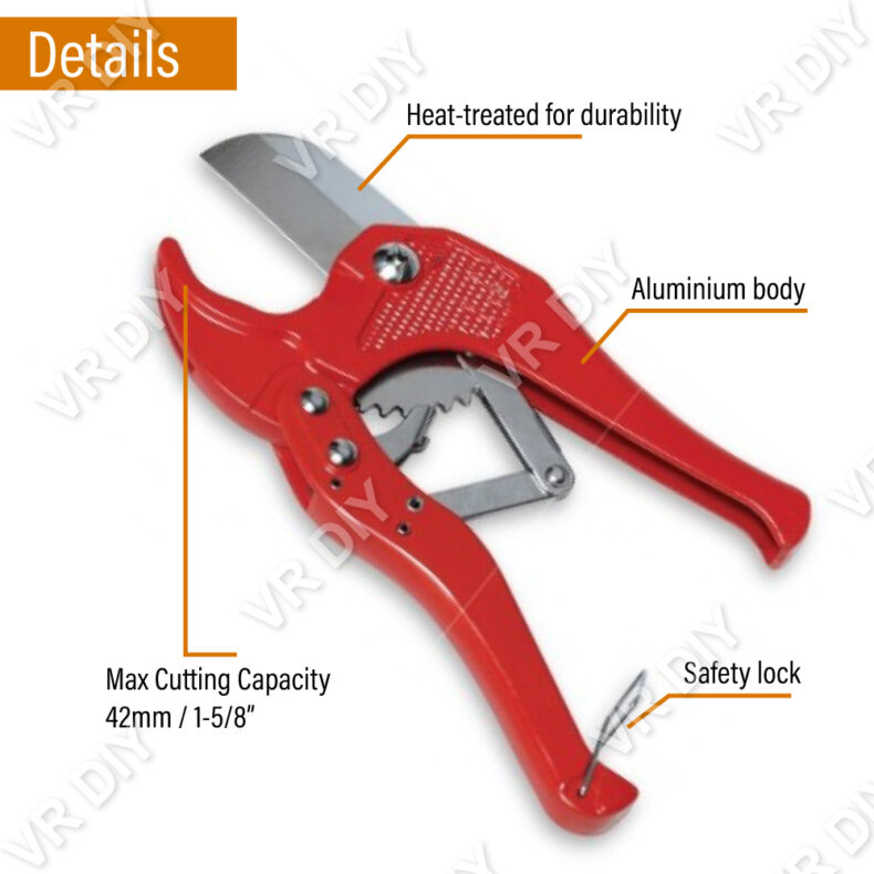 NAVATO PVC Pipe Cutter 42mm Heavy Duty Vinyl Snips Cutting Automatic ...