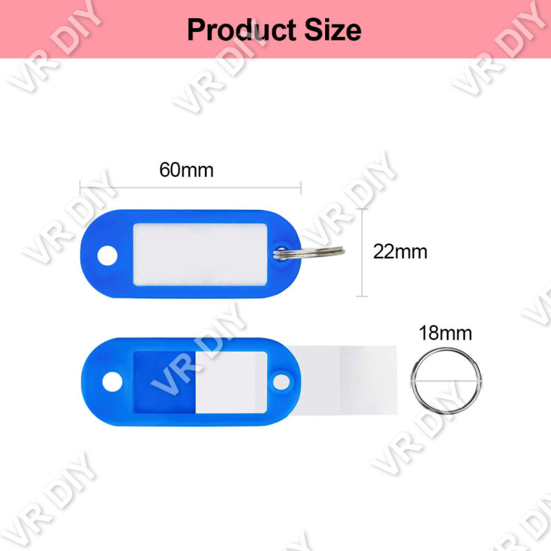 50pcs Keychain Tag Random Mix Color Plastic Key Holder Tag Label 50pcs ...