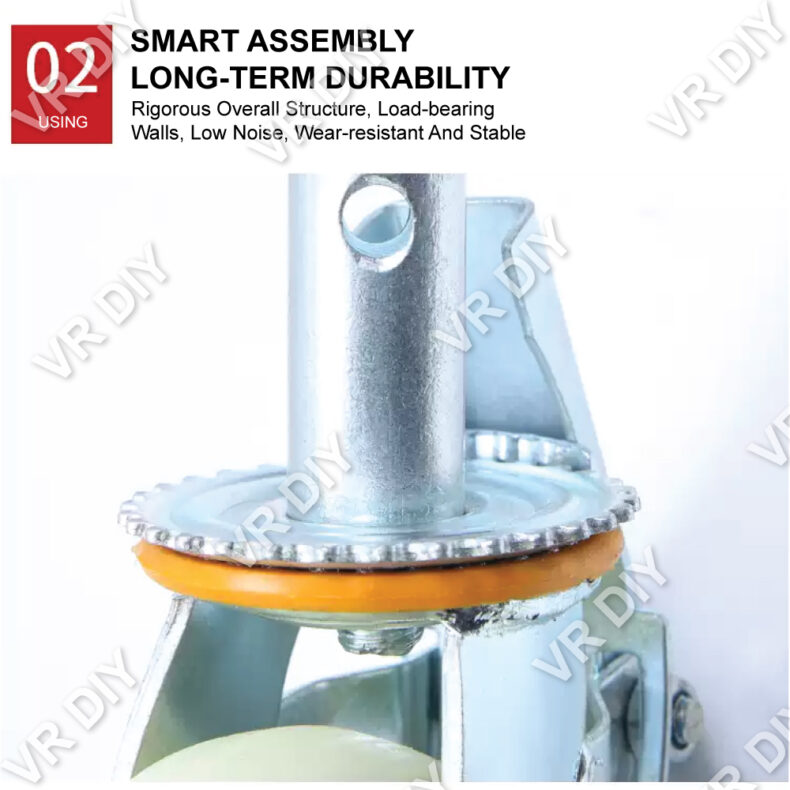 Scaffolding Nylon/Rubber Wheels Casters With Screw Brakes 6Inch/8Inch ...