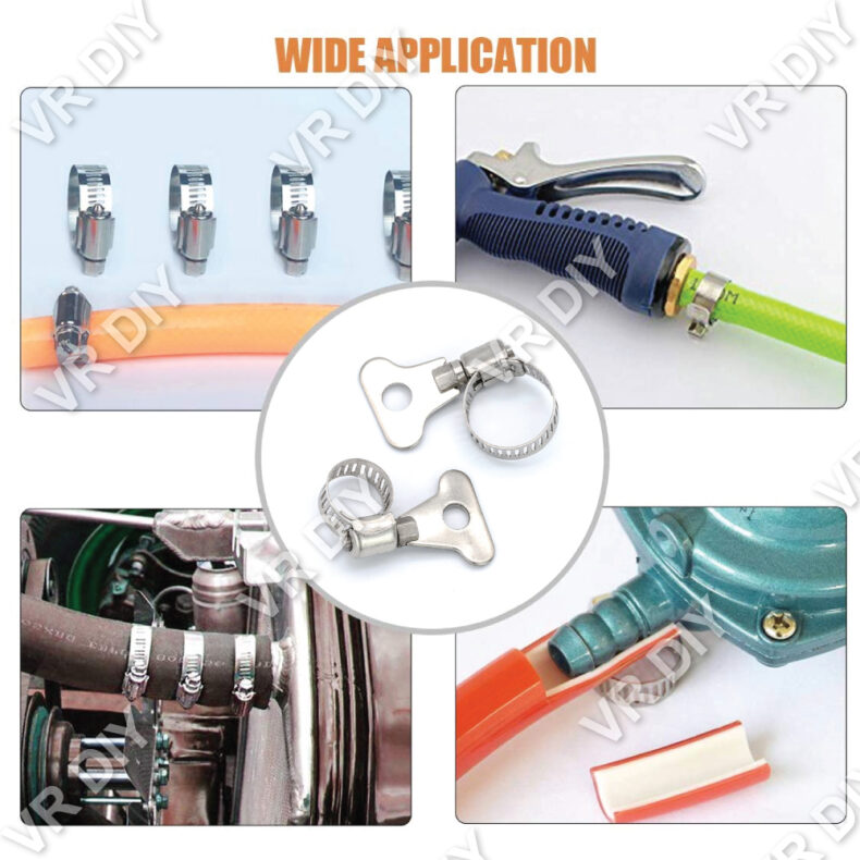 2pcs Adjustable Key Clamp Hose Tri Clamp Pipe Clip Tube Fastener ...