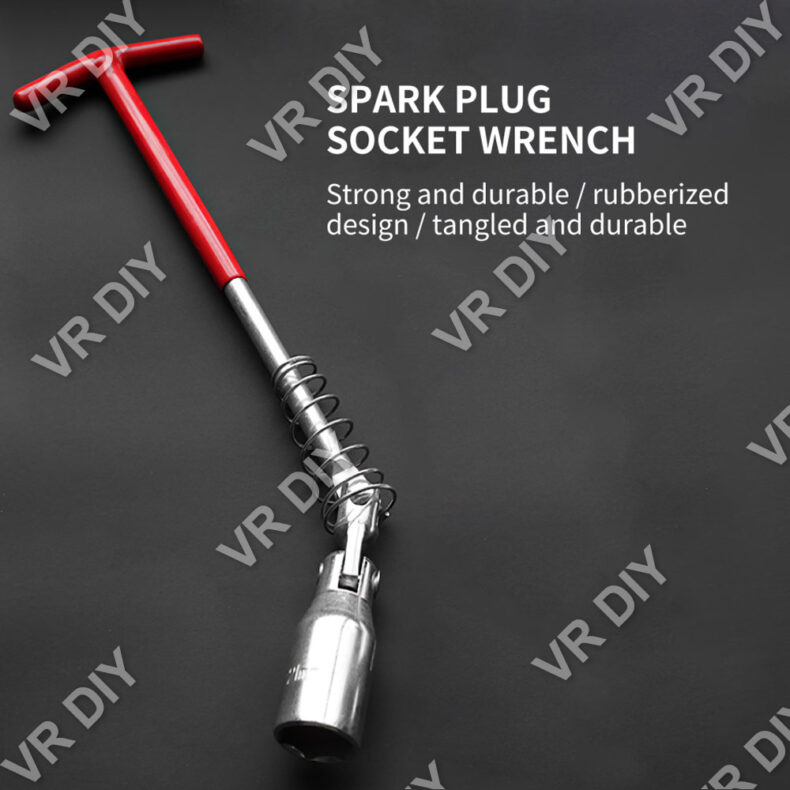 16mm/21mm Spark Plug Socket Wrench T-Handle With Spring Long Universal ...