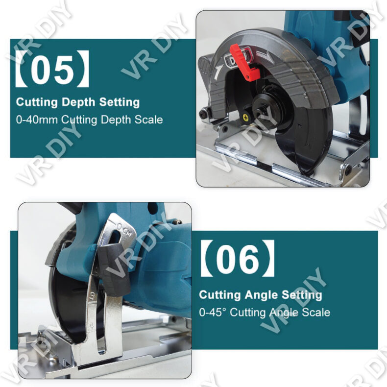 MEG-PRO Brushless Cordless Electric Circular Multi Saw Adjustable ...