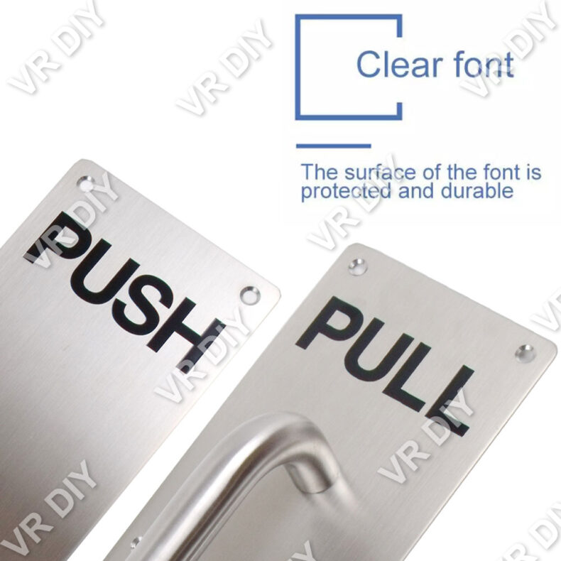2pcs Stainless Steel Push and Pull Door Handles Set Ready Stock ...