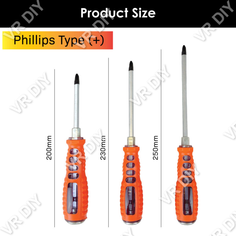 7pcs Heavy Duty Magnetic Cross Word Percussion Screwdriver Set Phillips ...