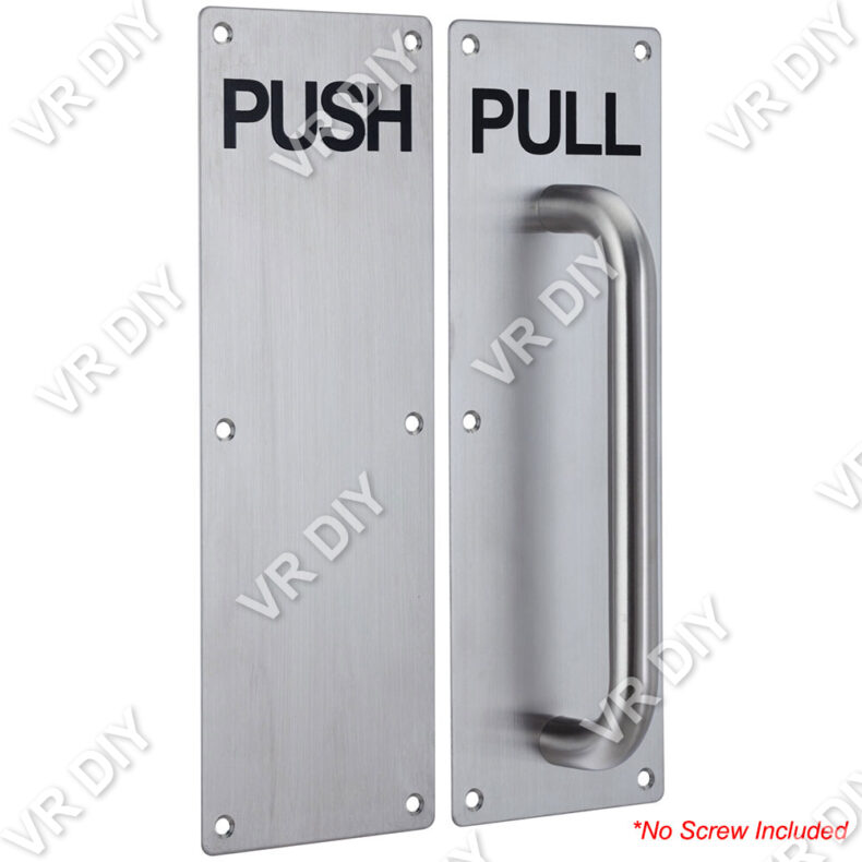 2pcs Stainless Steel Push and Pull Door Handles Set Ready Stock ...