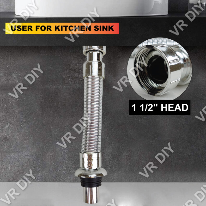 Heavy Duty Flexible ABS Pipe Tube Hose Unitrap Outlet Sink Drain Waste ...