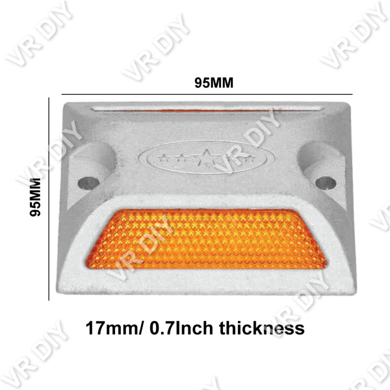 Ground Marker Road Reflectors 95mm*95mm Reflective Road Stud Light ...