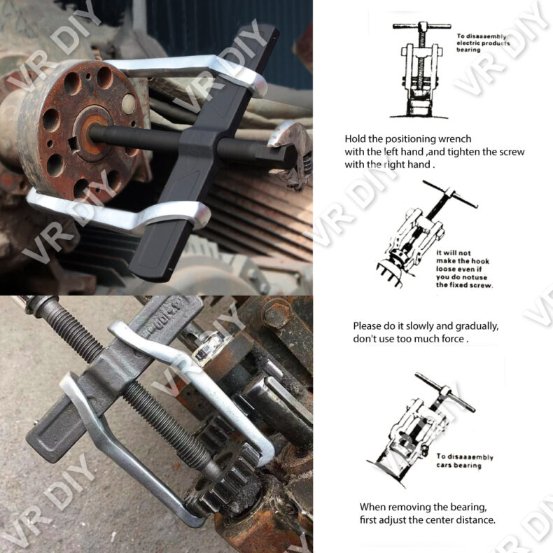 (1pc) 2 Jaw Beam Single Bearing Puller 4/6/8/10/12/14/16/20 Inch Heavy ...
