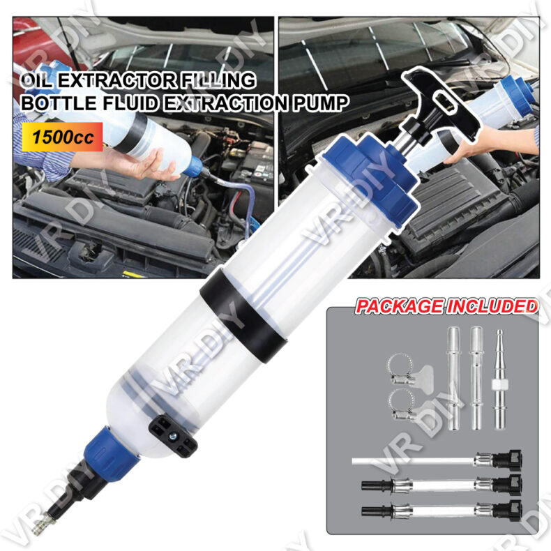 1500CC Oil Extractor Filling Bottle Fluid Extraction 1.5L Fuel Pump Kit ...