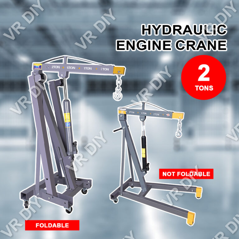2 Ton Heavy Duty Hydraulic Engine Crane Foldable 2T Automotive Garage ...