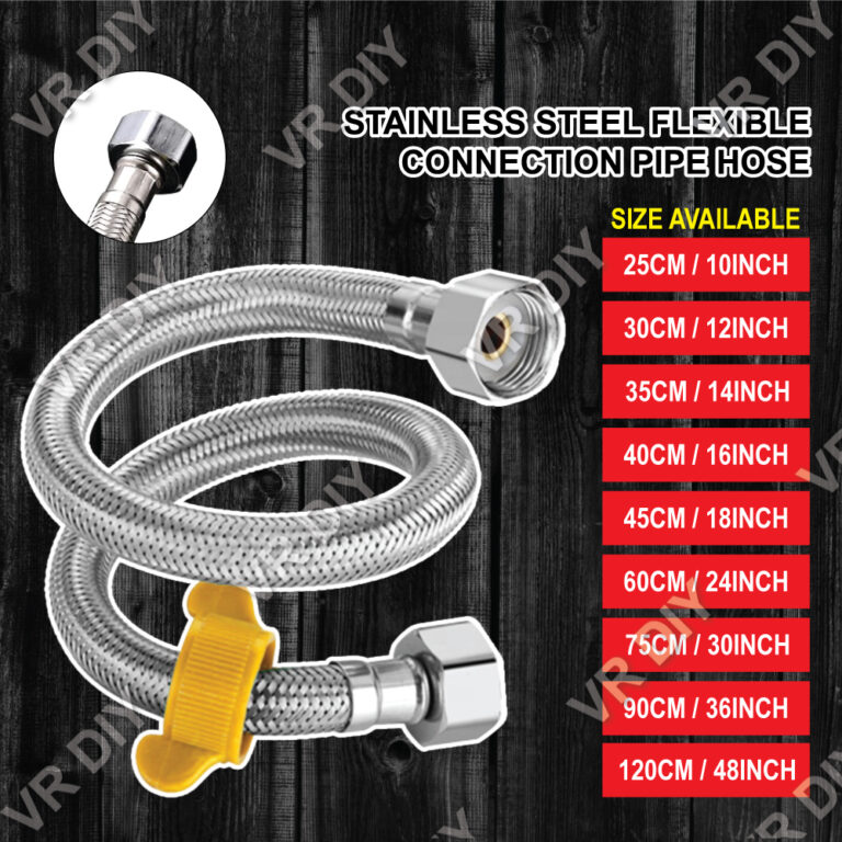 Stainless Steel & PVC High Pressure Flexible Connection Pipe Hose 10 ...