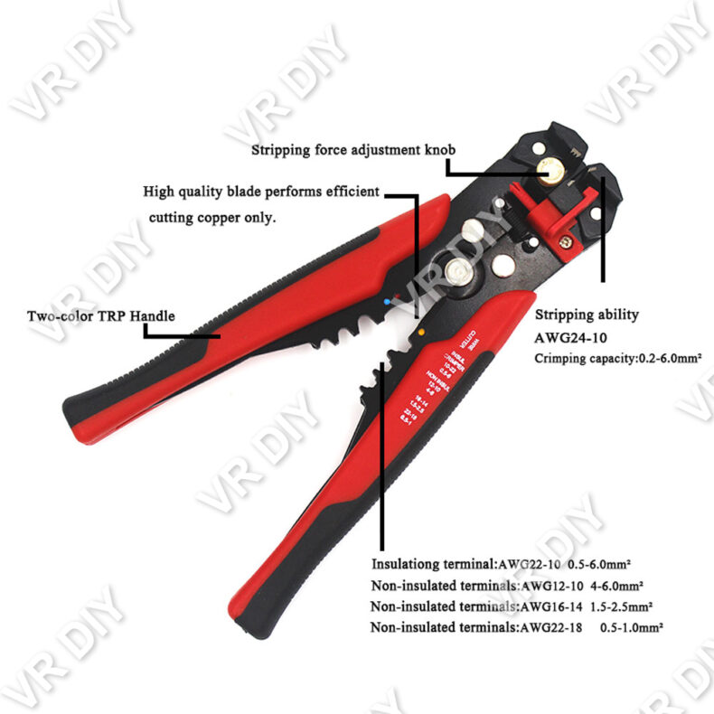 5 In 1 Automatic Wire Stripper & Crimper Cable Cutter Tool Heavy Duty ...