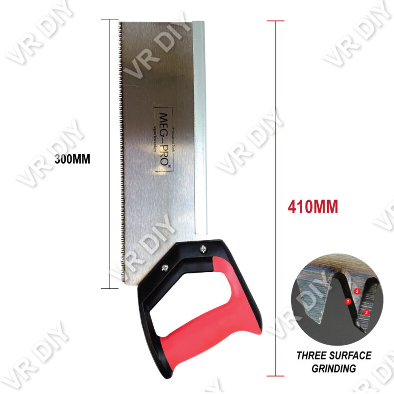 MEG-PRO 12 Inch Tenon Saw 8Tpi Garden Back Saw 300mm Miter Box Rapid ...