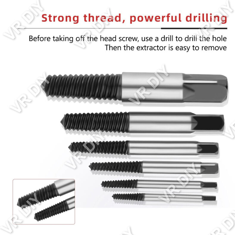 Screw Extractor 5pcs / 6pcs Drill Bit Heavy Duty (3-18mm/3-22mm) Quick ...