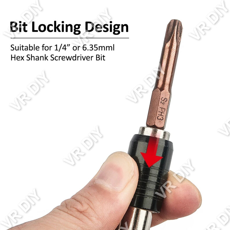 Magnetic Multi-Function Screwdriver Handle 1/4Inch Hex Shank 6.35mm Non ...