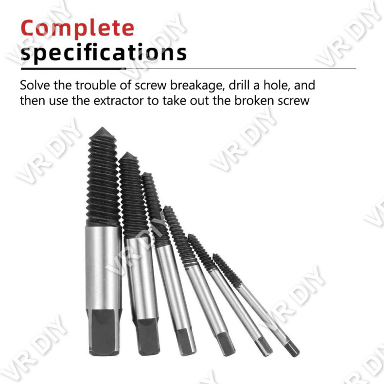 Screw Extractor 5pcs / 6pcs Drill Bit Heavy Duty (3-18mm/3-22mm) Quick ...