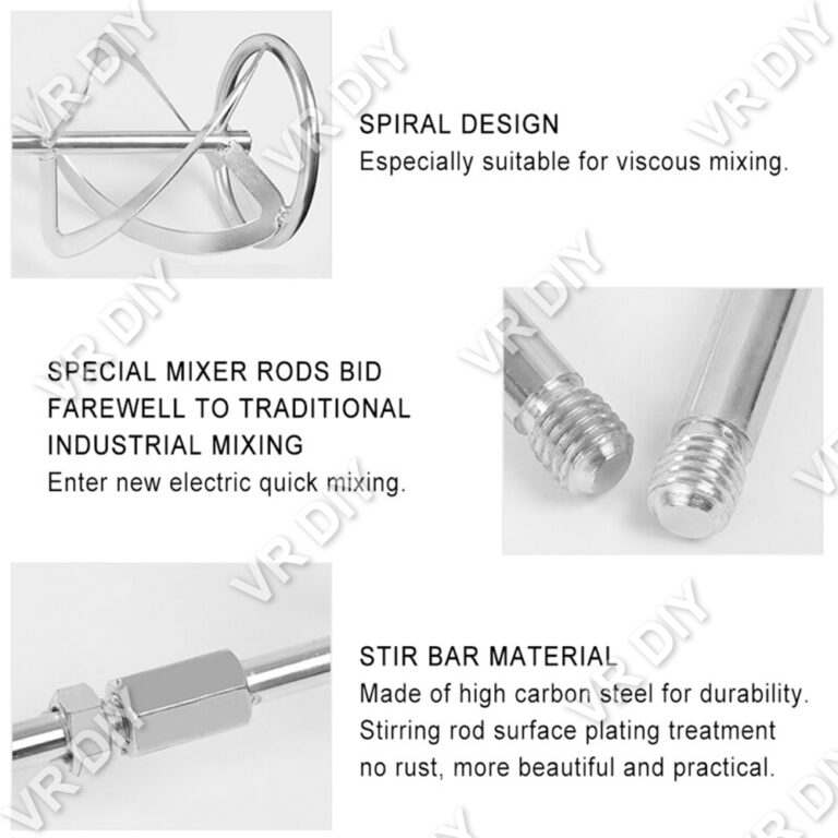 60cm Screw Type Paint Mixer M14 Thread Heavy Duty Steel Cement Mixer 24 ...