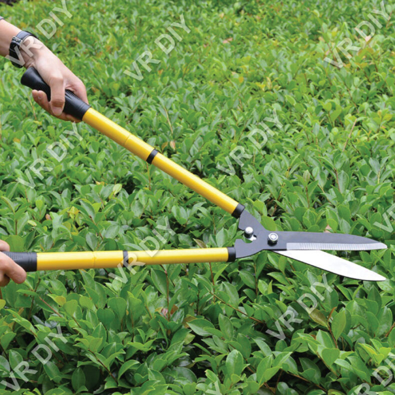 Adjustable Large Garden Hedge Shear Anti-Slip Handle Retractable Grass ...