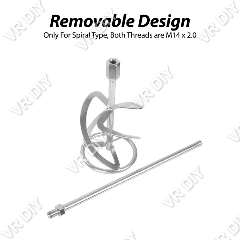 60cm Screw Type Paint Mixer M14 Thread Heavy Duty Steel Cement Mixer 24 ...