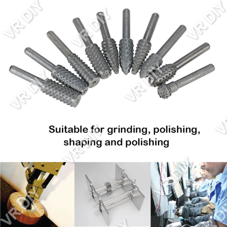 Shili Tools 5PCs/10PCs SL Tools Rotary Rasp For Woodworking 1/4 Shank ...