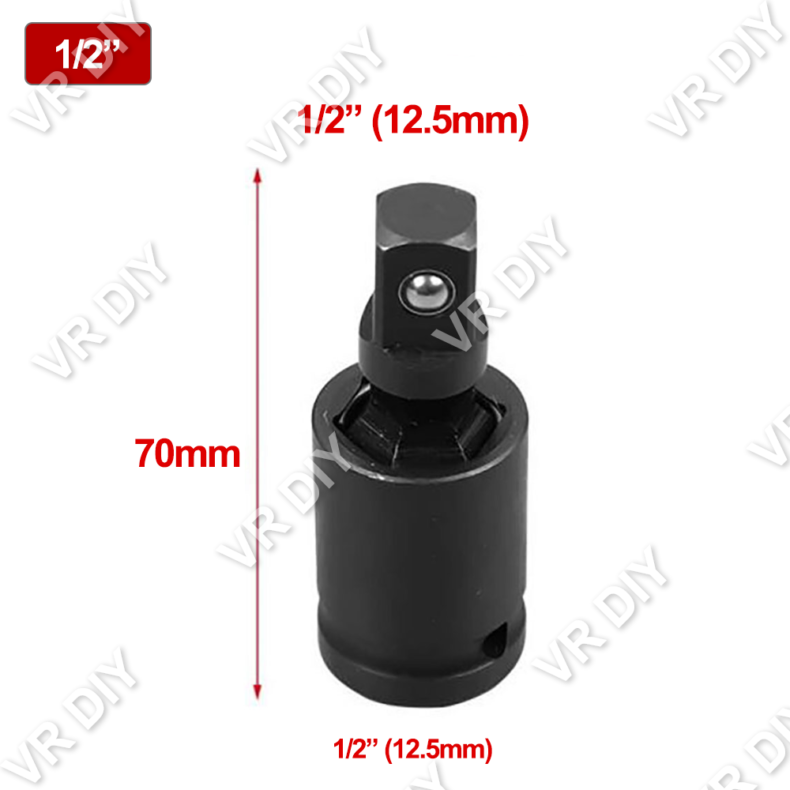 1/4″ 3/8″ 1/2″ Inch Universal Joint Bar Impact Socket Extension Adapter ...