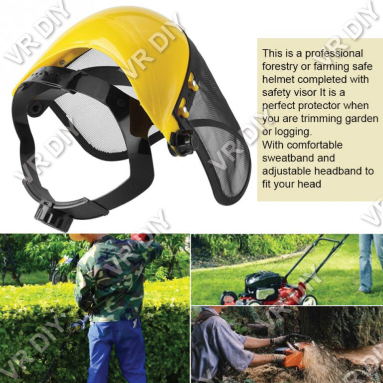 Safety Helmet Lawnmower Face Mower Mask Mesh/Plane Visor Logging ...